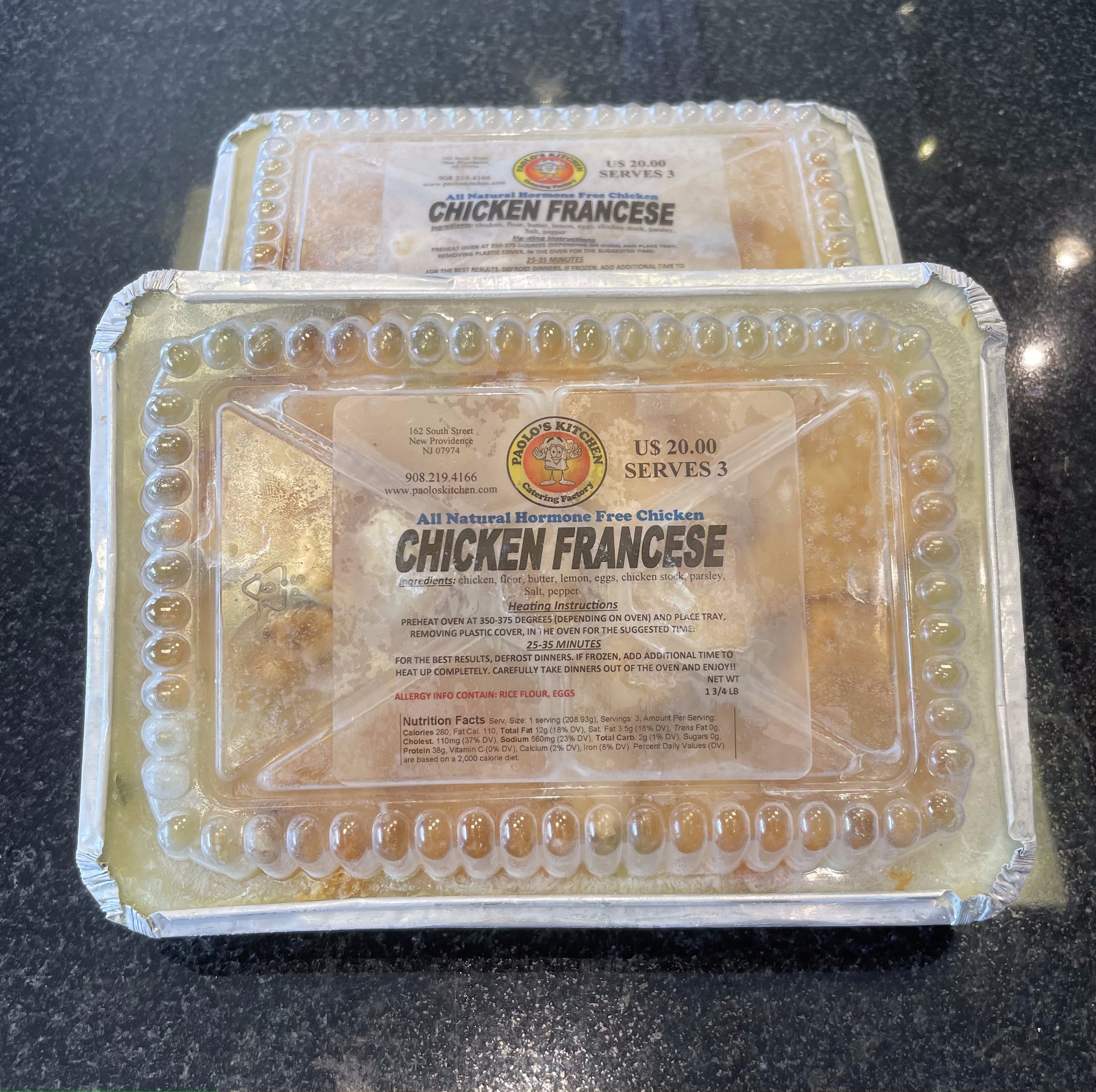 Frozen Chicken Francese | Paolo's Kitchen Inc