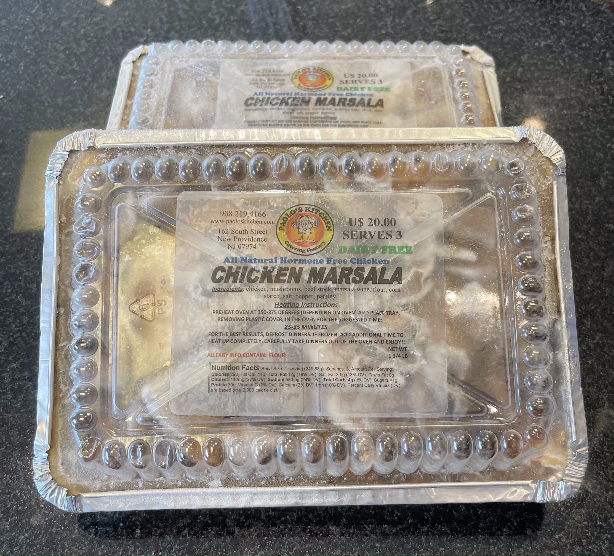 Frozen Chicken Marsala | Paolo's Kitchen Inc
